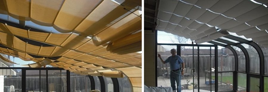 Sunroom Add-on Track Shades by Thermal Designs, Inc.